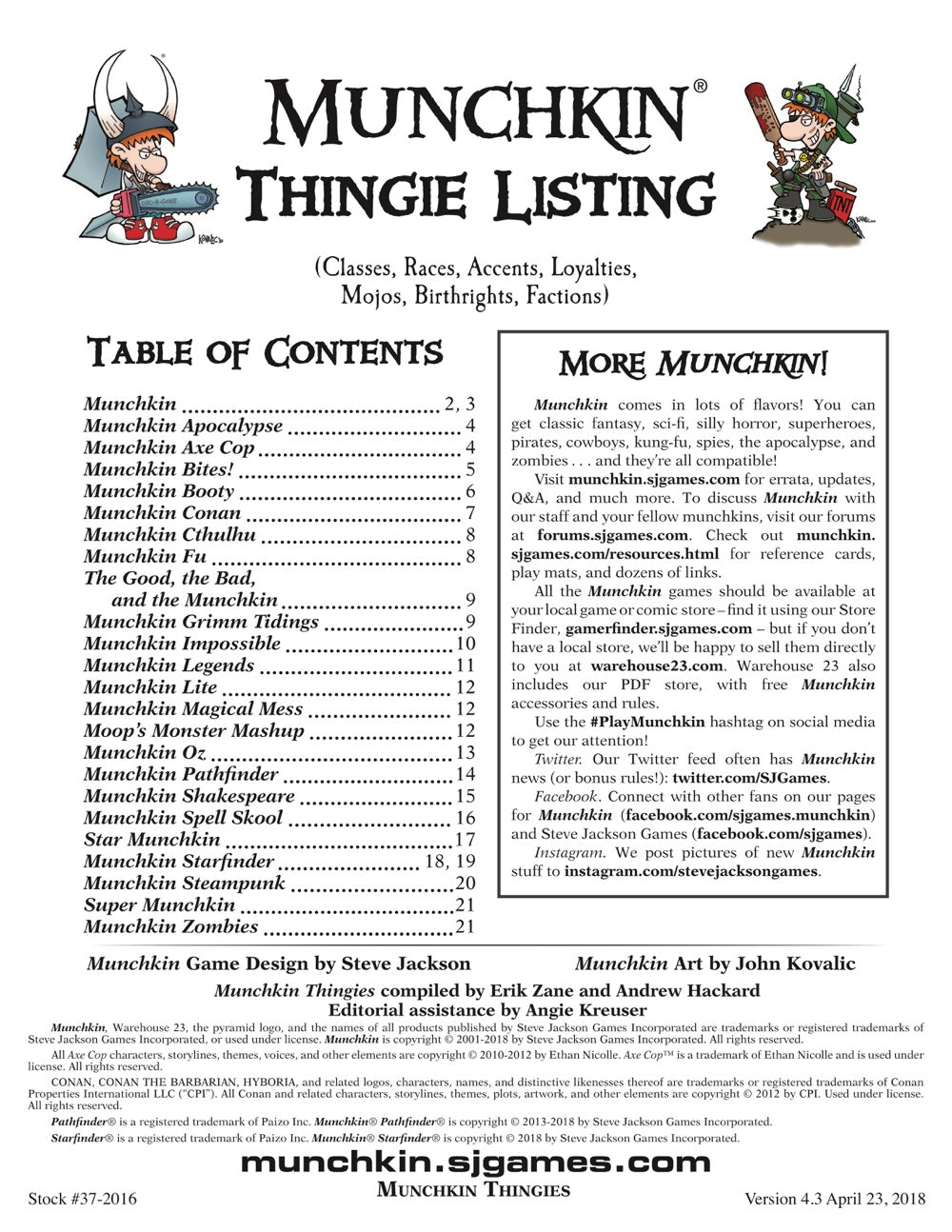 Munchkin Thingies | Warehouse 23