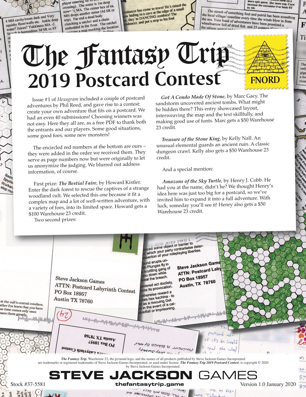 The Fantasy Trip 2019 Postcard Contest | Warehouse 23