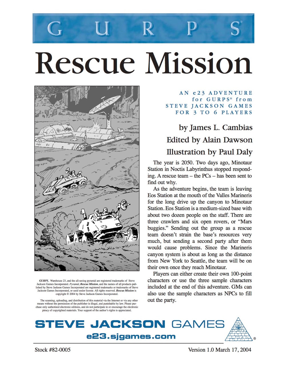 GURPS Classic: Mars: Rescue Mission | Warehouse 23