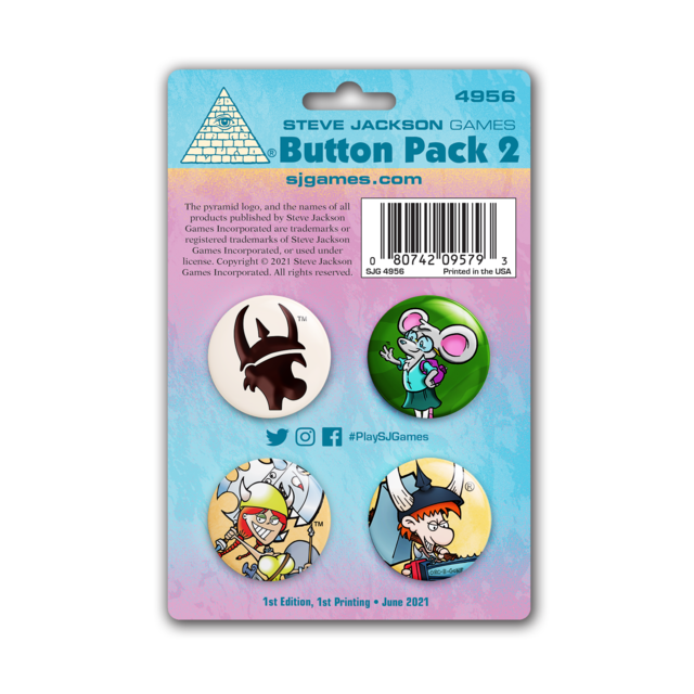 Steve Jackson Games Button Pack 2 | Warehouse 23